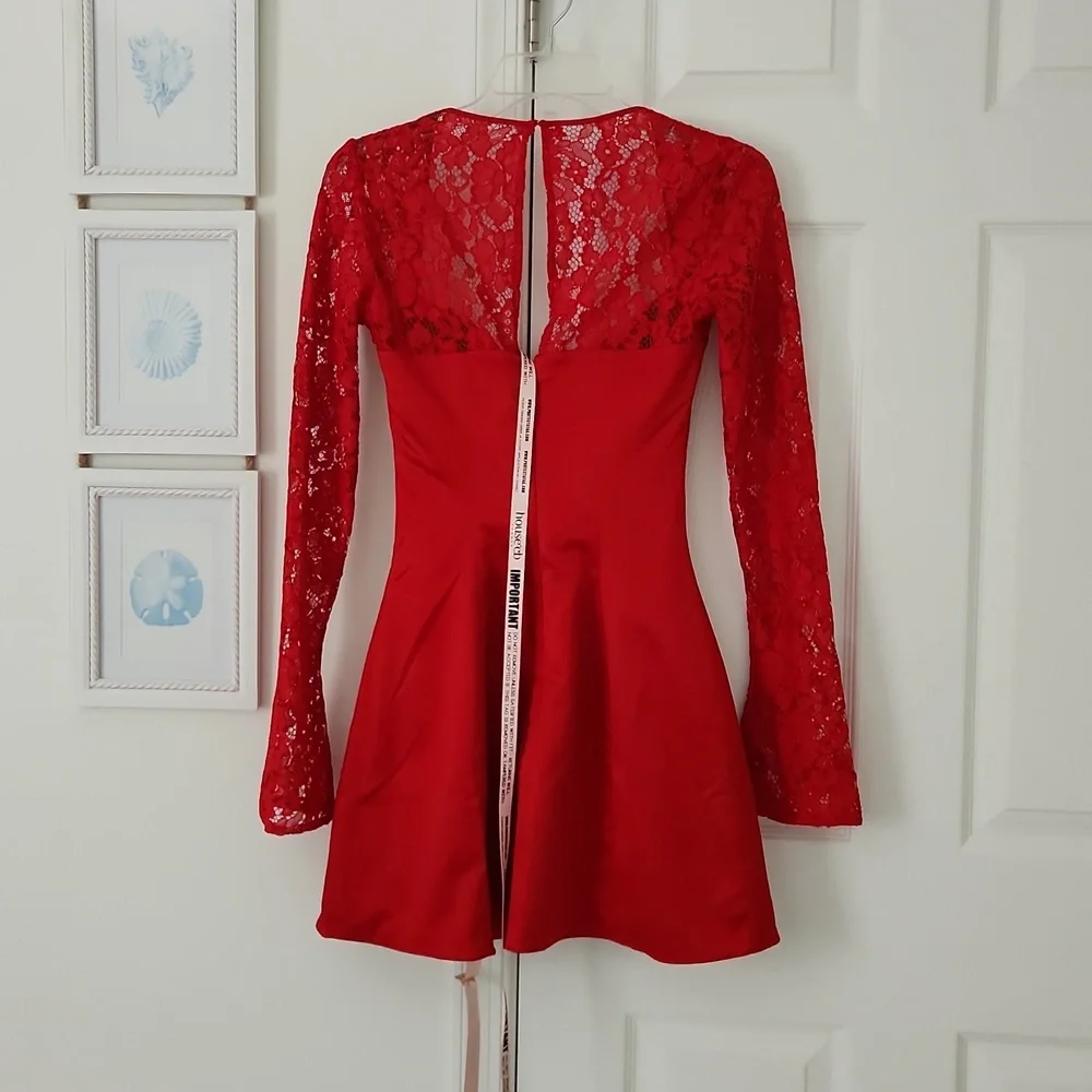 House of CB | Dresses | House Of Cb Red Lace Mini Dress | Poshmark